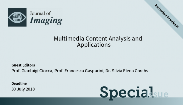 Special Issue "Multimedia Content Analysis and Applications" - MMSP